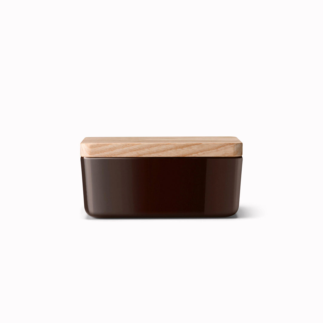 LSA | Reversible Butter Dish | Dark Mocha Porcelain with Ash Lid – USTUDIO