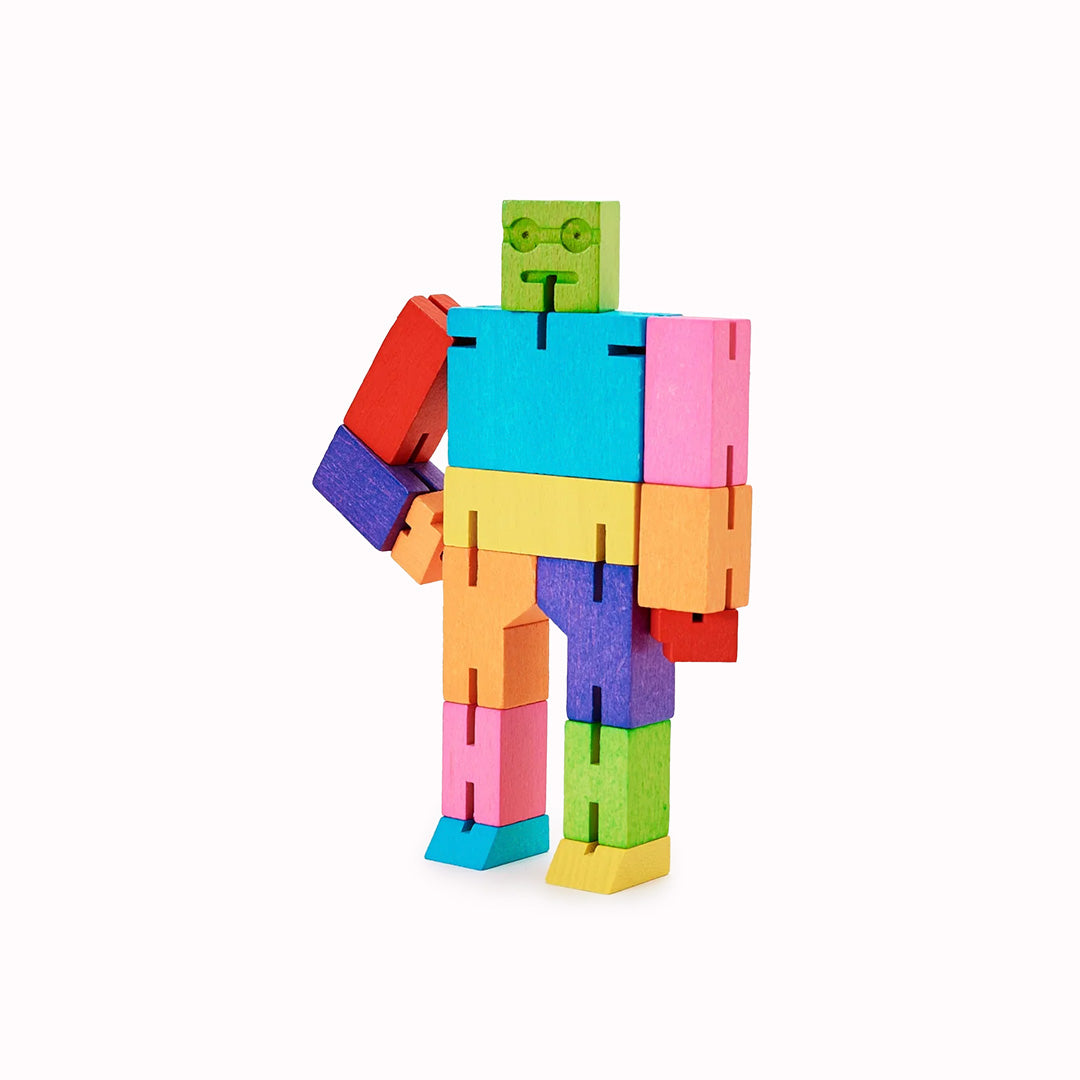 Areaware | Small Cubebot Robot Puzzle | Multi Rainbow – USTUDIO